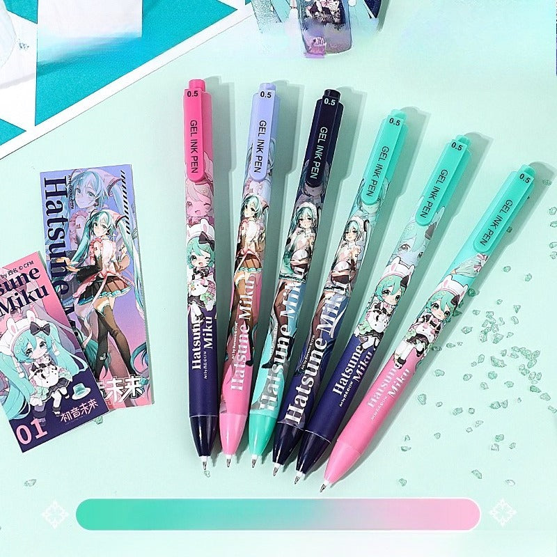 Official Licensed Hatsune Miku Retractable Black Gel Pen – Fast-Drying ...